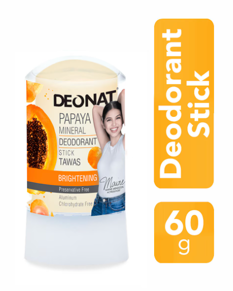 KMB Shopee NZ- Deonat Natural Mineral Deodorant Stick Papaya 60g